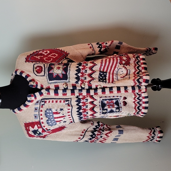 Vintage | Sweaters | Vintage Chunky Knit Teacher Back To School ...